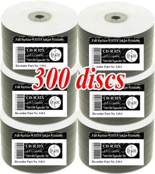 Ref:1414×300 (300) AAA-Grade RitekOEM Full-Face Hub Printable CD-R – amazon asin B009GAZACI EAN ...