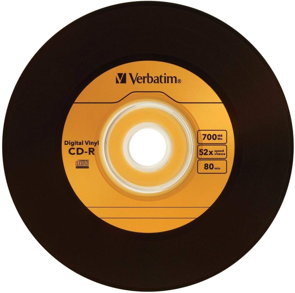 Ref:Dig-Vinyl (50) Verbatim CD-R 80min 52X with Digital Vinyl Surface ...
