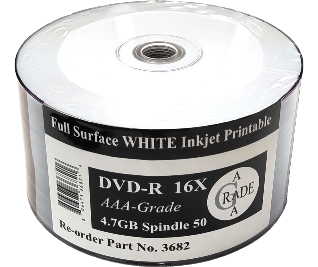300 DVD-R 16x Full-Face Printable RitekOEM Ref: 3682 - Optical-Disc Supplies Ltd ** for B2B ...