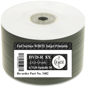 Ref:3482 (600) AAA-Grade Ritek G05 Full-Face Printable 8x DVD-R (Sold in Ctns of 600s) - Optical ...